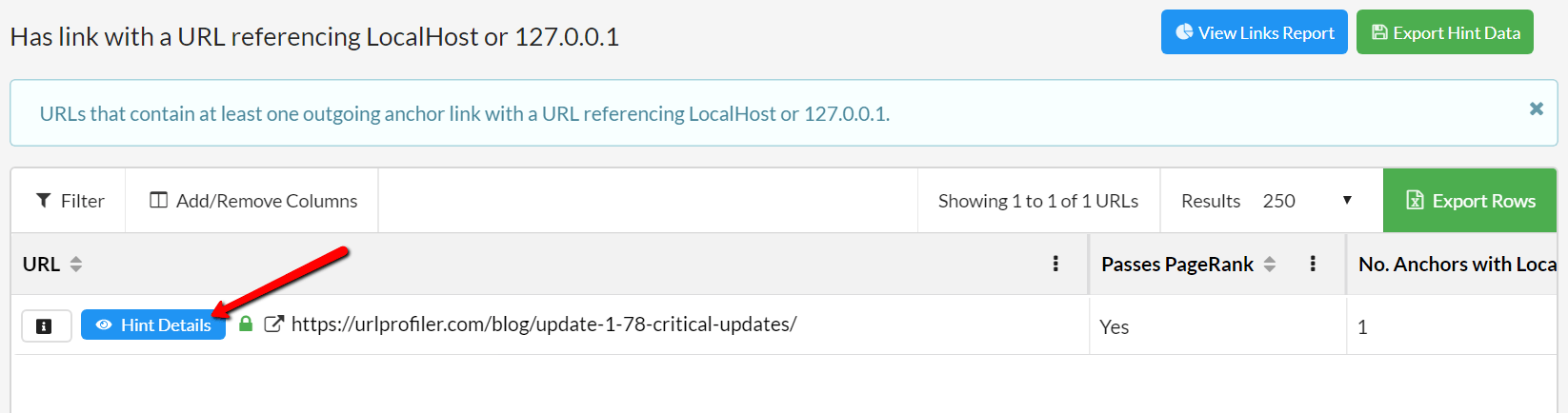 Has Link With A URL Referencing LocalHost Or 127 0 0 1 Sitebulb