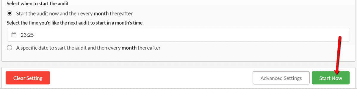 Setting scheduled or recurring website audits | Sitebulb